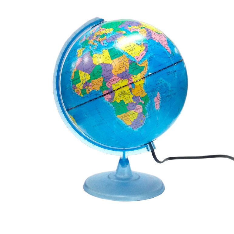 Globo Terraqueo B/plastica C/luz 207Lw 20Cm Berrini